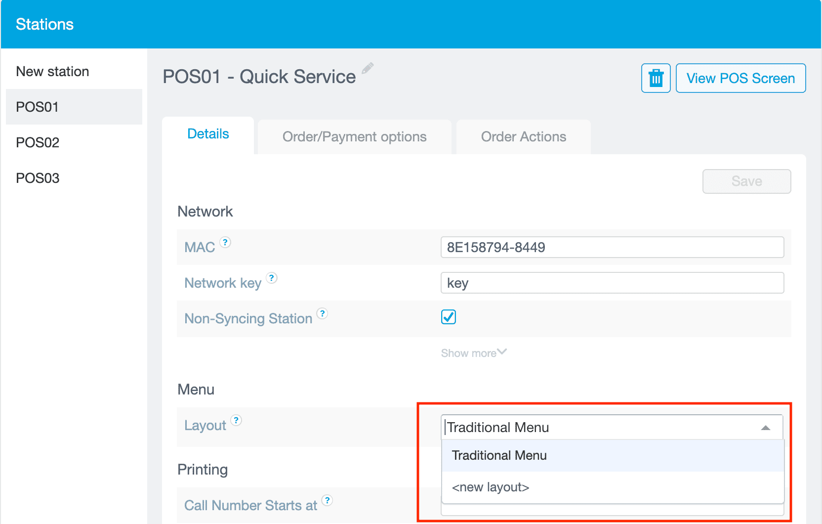 Creating a Menu Layout