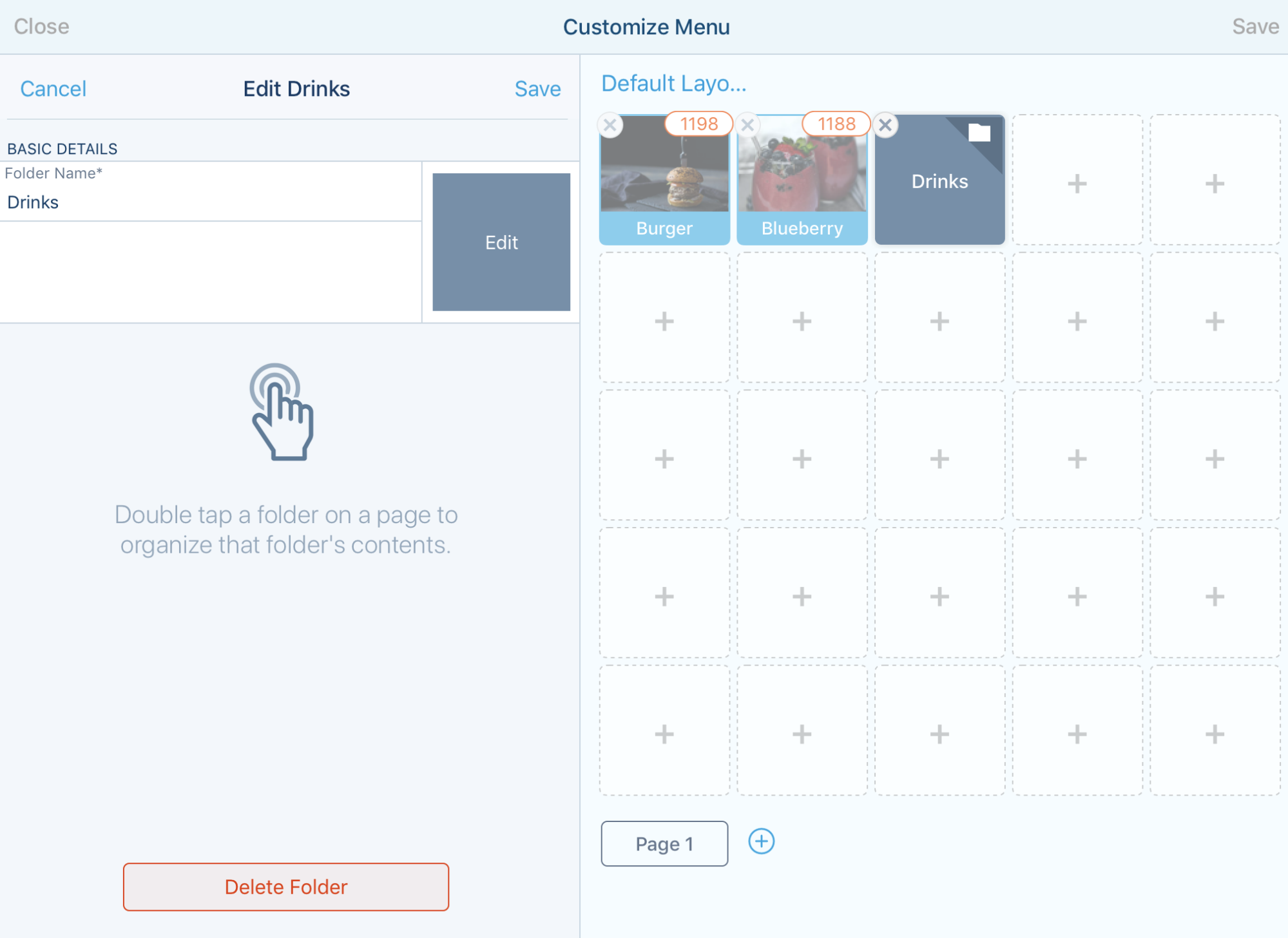 Creating a Menu Layout