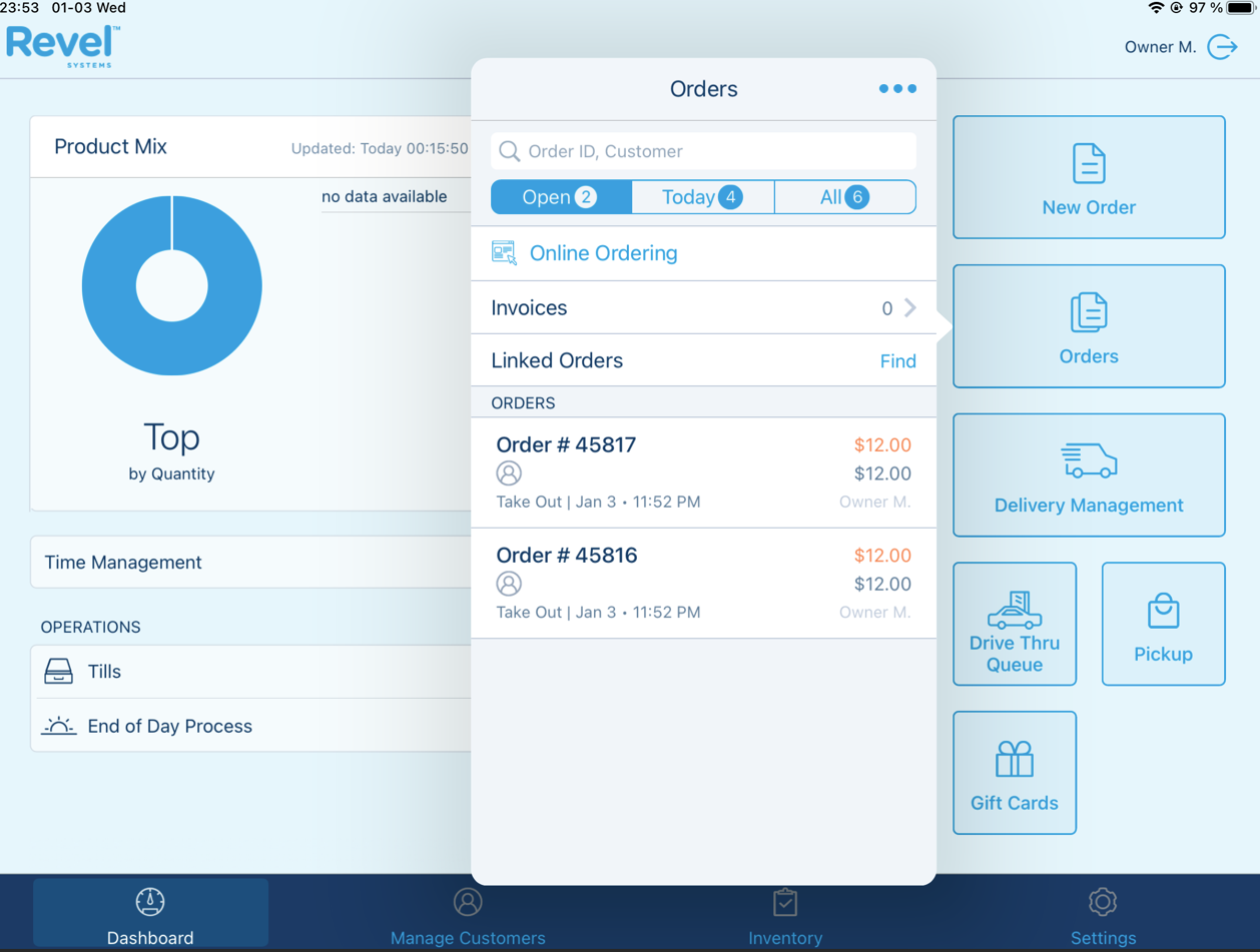 Quick Service Settings