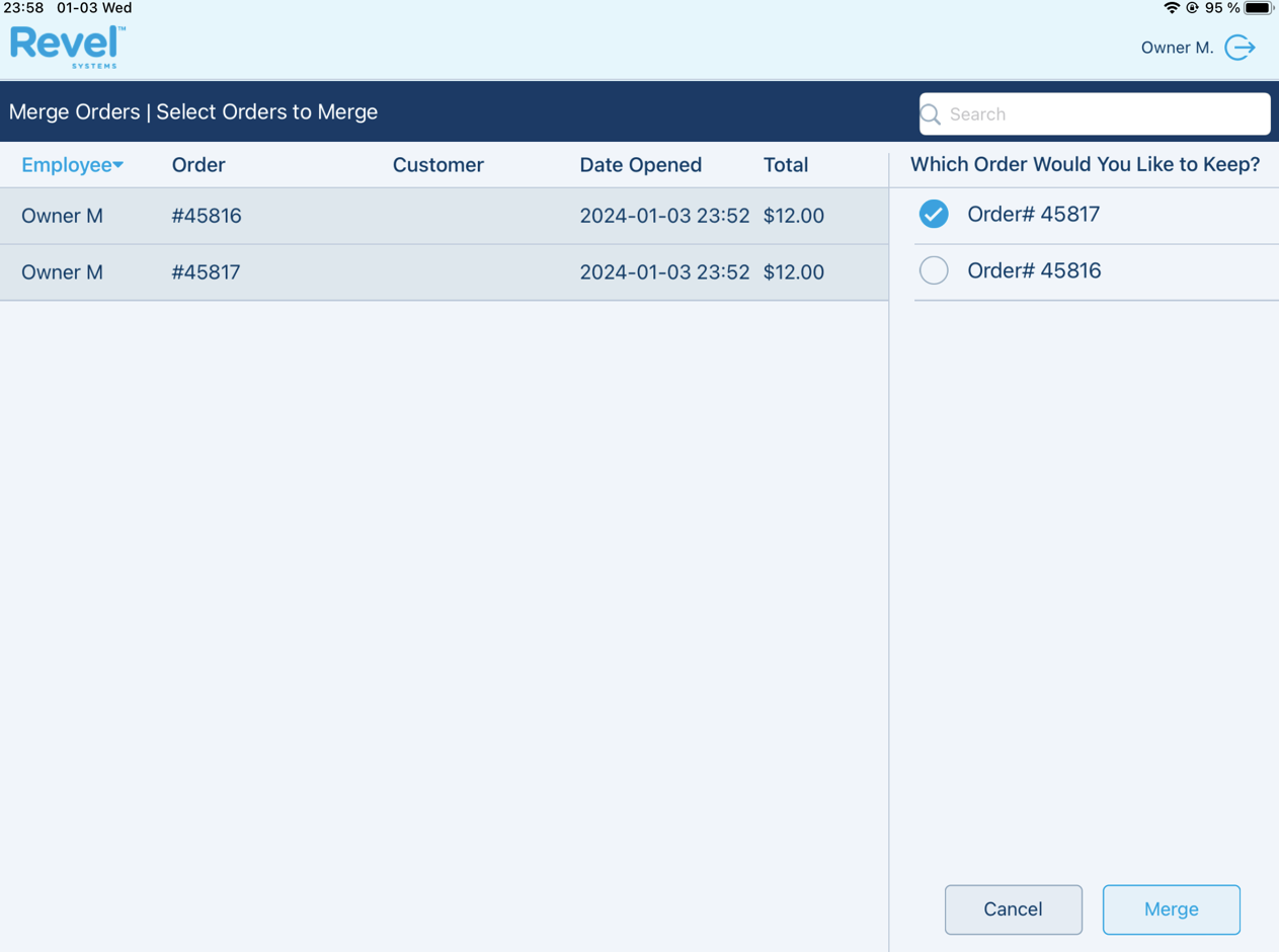 Quick Service Settings